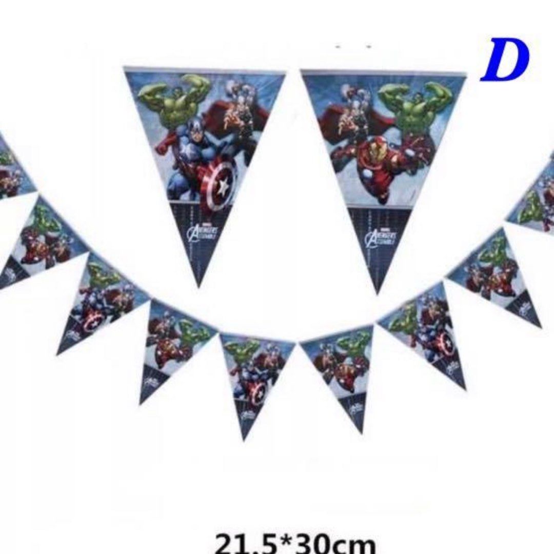 Superheroes Avengers party supplies- birthday flag banner bunting ...