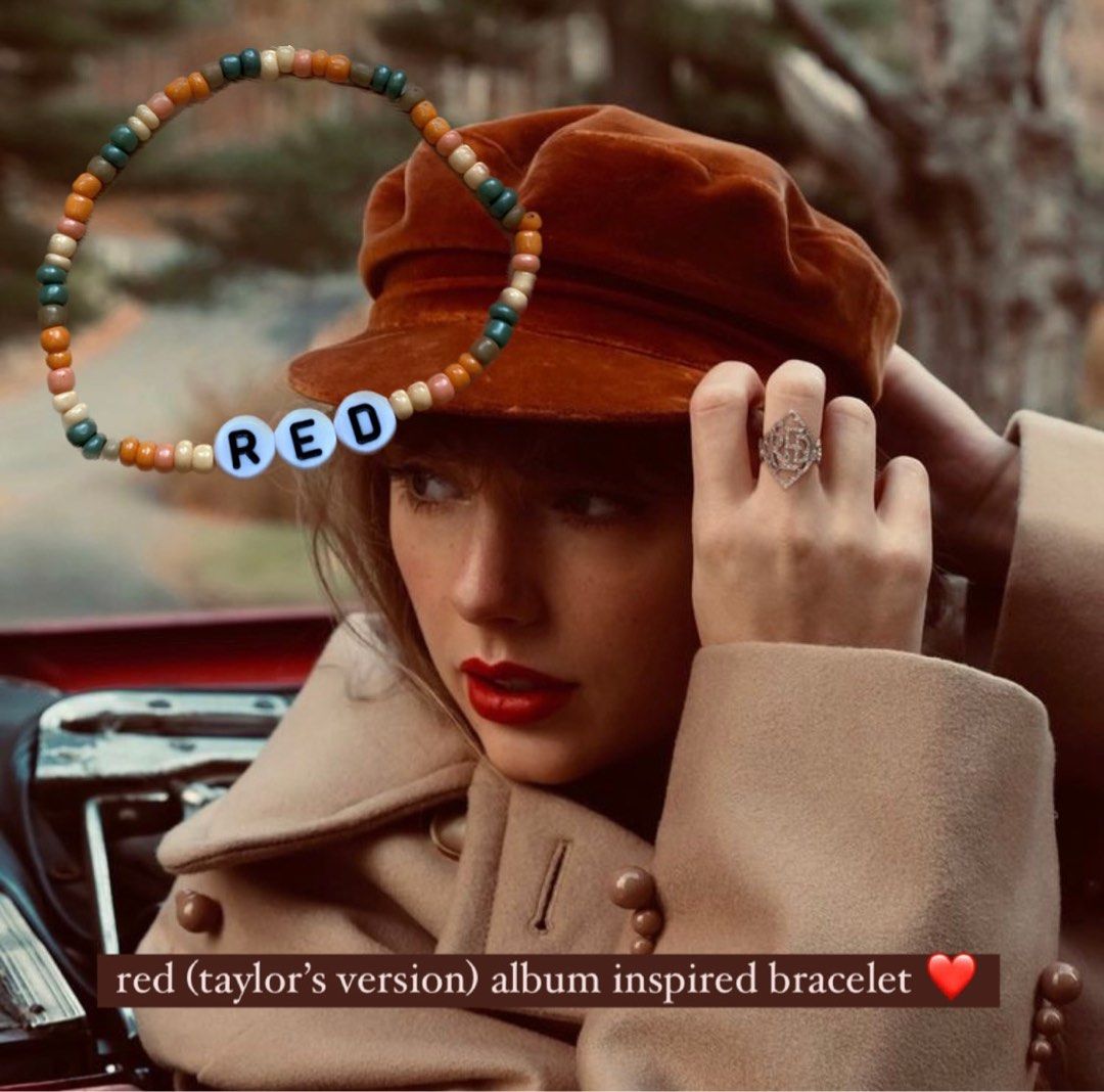 TAYLOR SWIFT RED BRACELET, Women's Fashion, Jewelry & Organisers ...