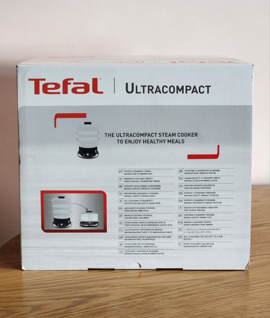 TEFAL VC2048 ULTRACOMPACT STEAMER 3 TIER 9L, TV & Home Appliances ...