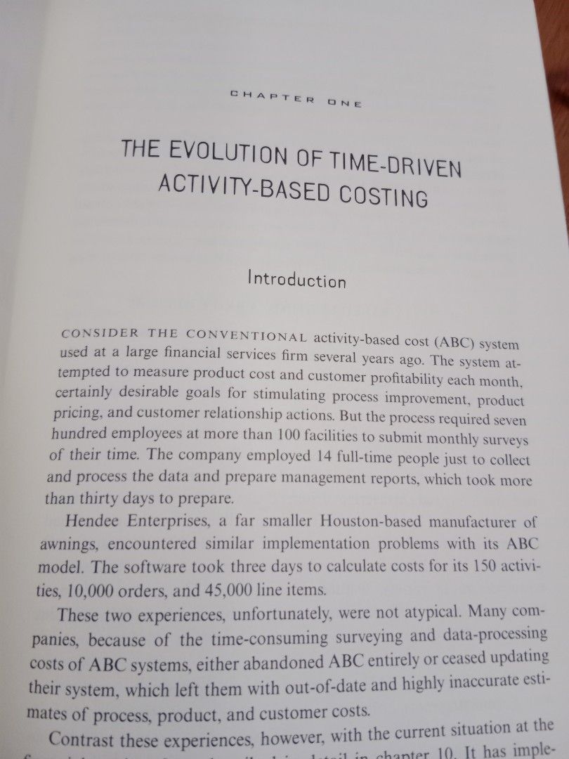 Time Driven Activity Based Costing Hobbies And Toys Books And Magazines Storybooks On Carousell