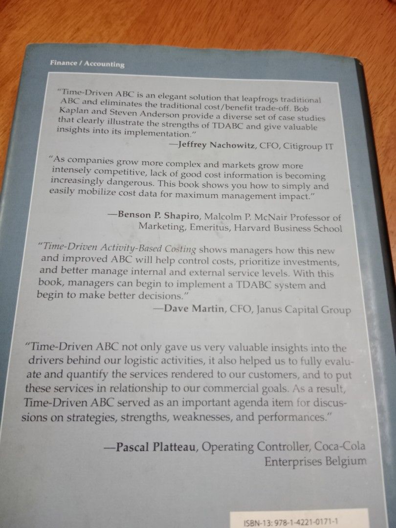 Time Driven Activity Based Costing Hobbies And Toys Books And Magazines Storybooks On Carousell