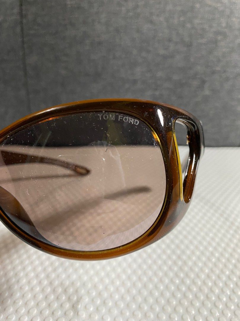 TOM FORD Brown Acetate Natasha Shield Sunglasses, Women's Fashion ...