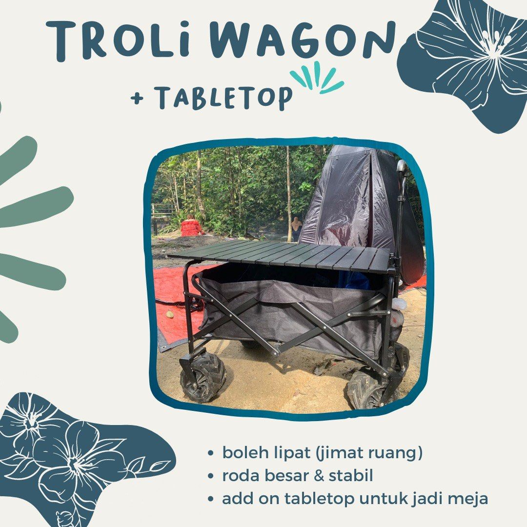 Troli Wagon Camping utk Sewa, Sports Equipment, Hiking & Camping on ...