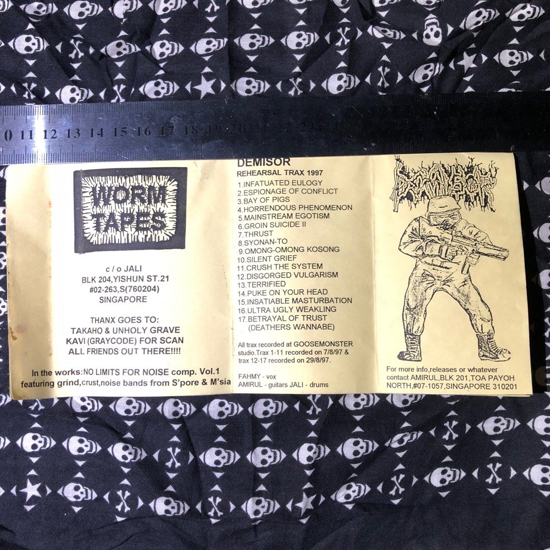 Unholy Grave(Jpn) / Demisor (sg) Rehearsal Trax 1997 Split Tape Kaset ...