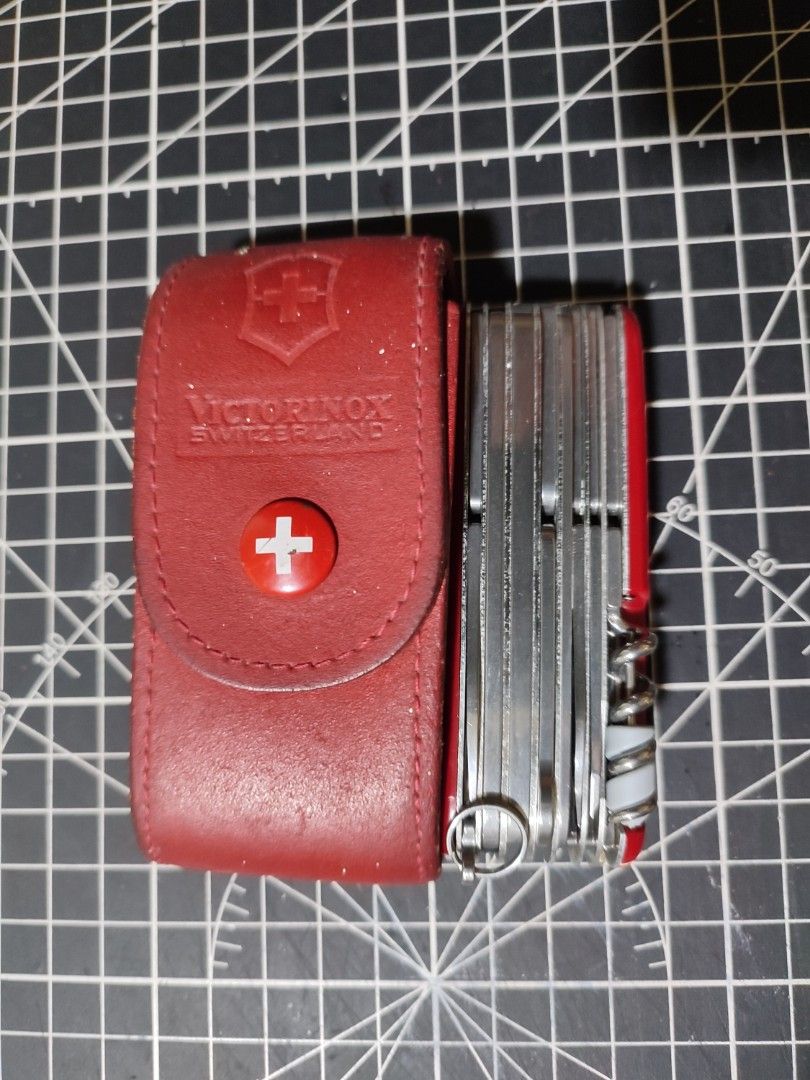 Victorinox SwissChamp Multi Tool with Leather Sheath, Furniture & Home ...