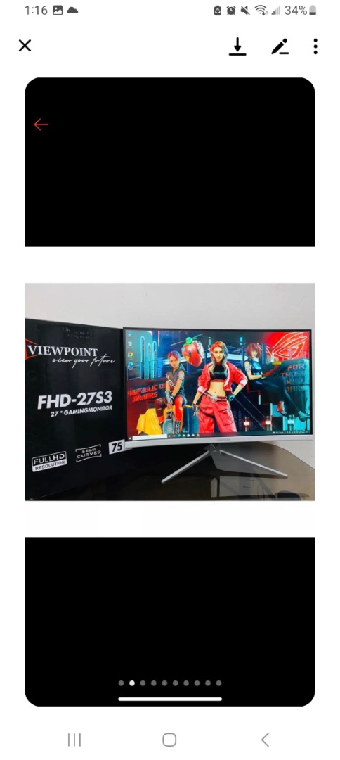 Viewpoint monitor 27" 75hz 3k only 2nd hand, Computers & Tech, Parts ...