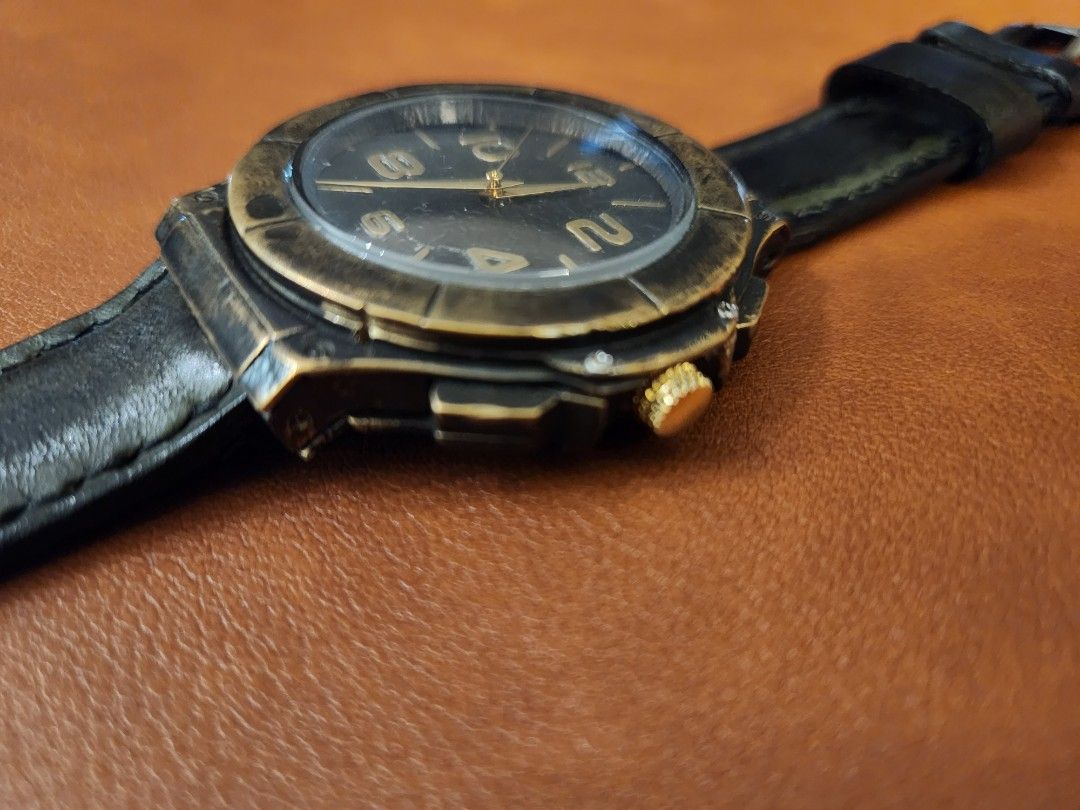 Vintage Bronze watch with 20mm leather strap, Men's Fashion, Watches ...