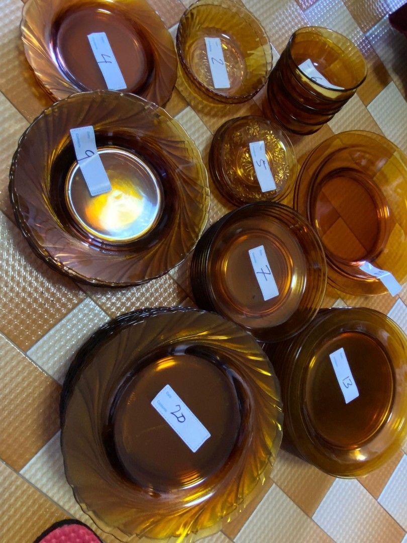 Vintage brown plates / bowls, Furniture & Home Living, Kitchenware ...