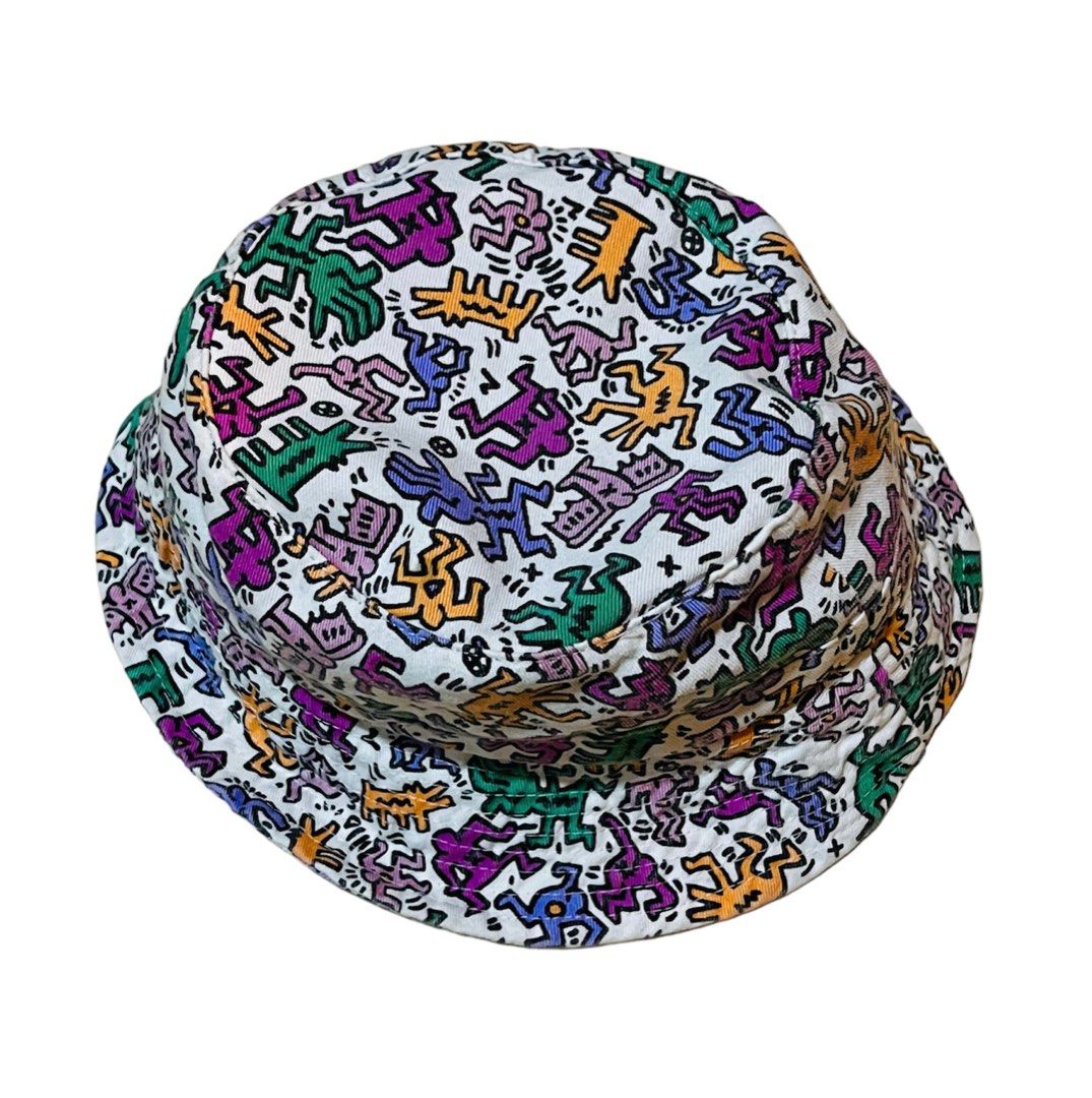 VINTAGE KEITH HARING BUCKET HAT POP ART DESIGN STREET WEAR HIP HOP HYPE ...