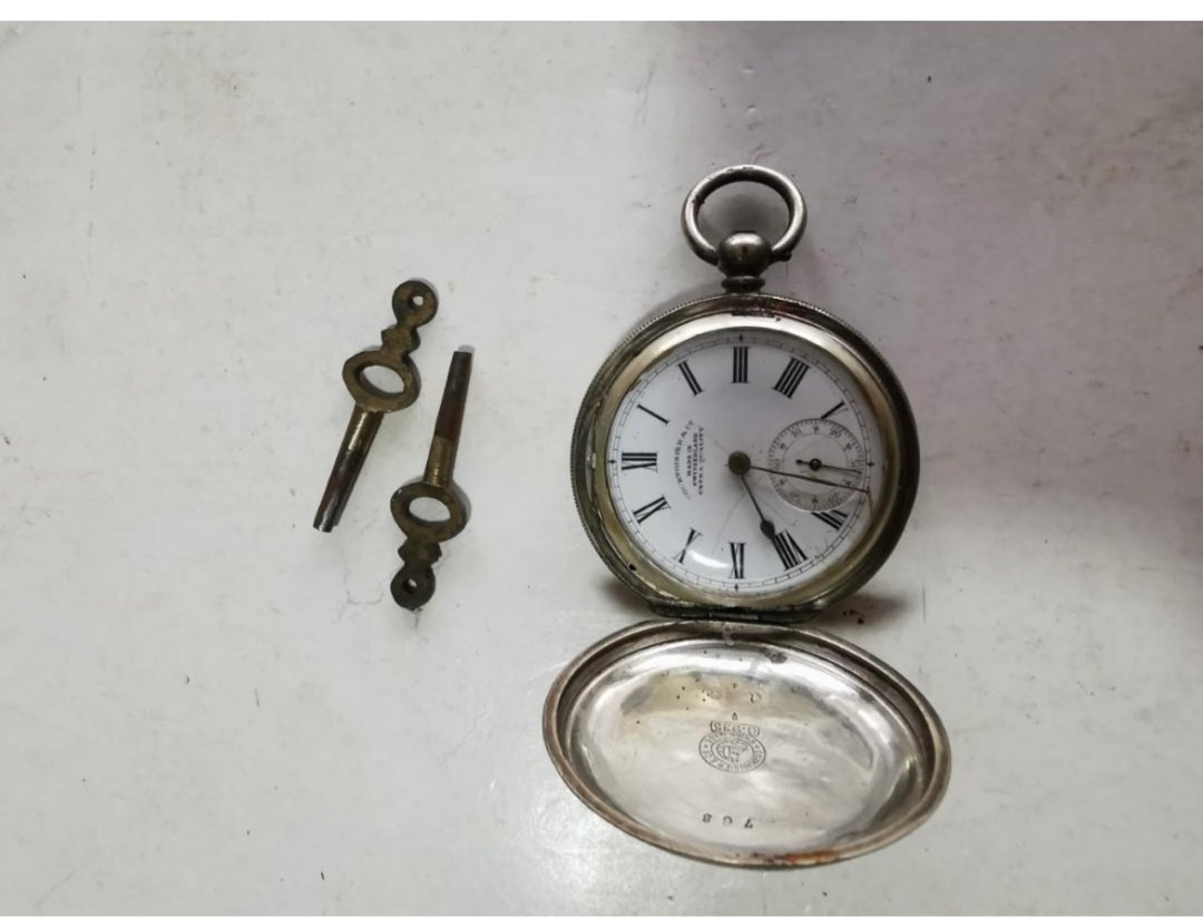 Vintage Silver Hallmark courvoisier & Co pocket Watch, Luxury, Watches ...