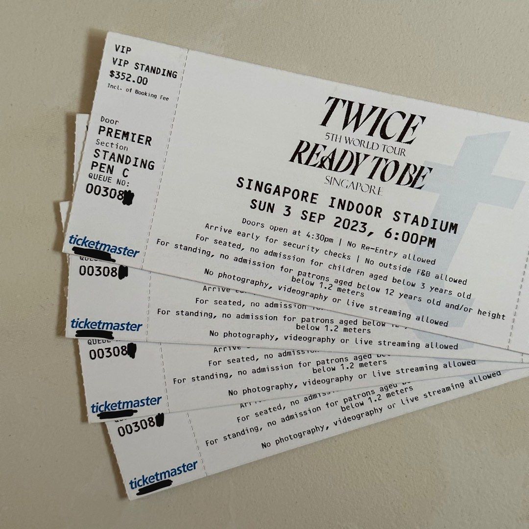 VIP Standing Pen C Twice 5th World Tour Ready To Be in SG Singapore ...
