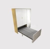 Wardrobe bed integrated combination multifunctional folding invisible ...