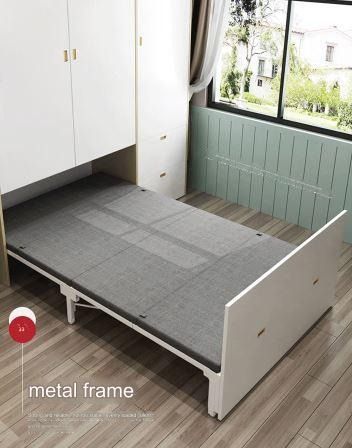 Wardrobe bed integrated combination multifunctional folding invisible ...