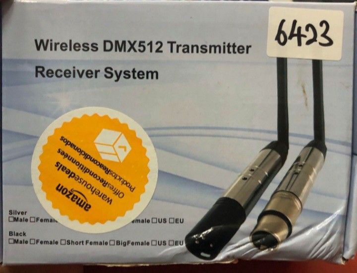 WIRELESS DMX 512 TRANSMITTER AND RECEIVER MODEL ( F2715 ,6423,DFL DJ 2. ...