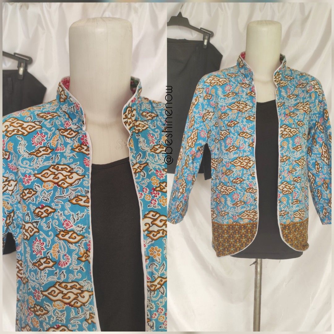 Women's Outer Blazer Batik Modern 2 Look / Batik Kerja / Batik Modern ...