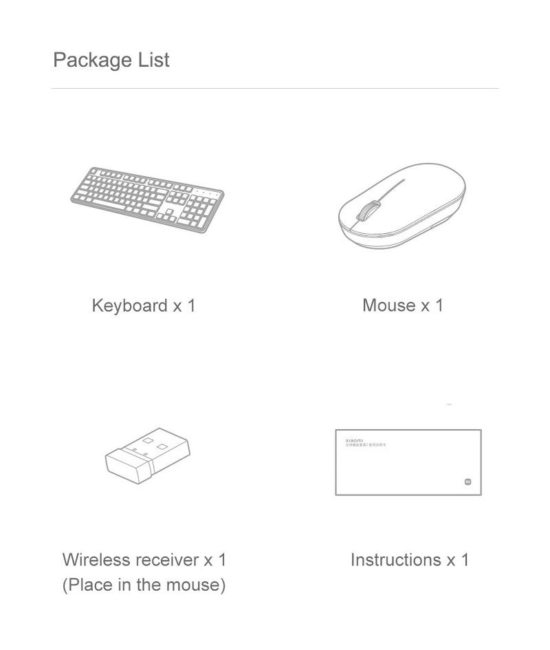 Xiaomi Wireless Keyboard and Mouse Set Combo GEN 2 104 Keys Windows ...