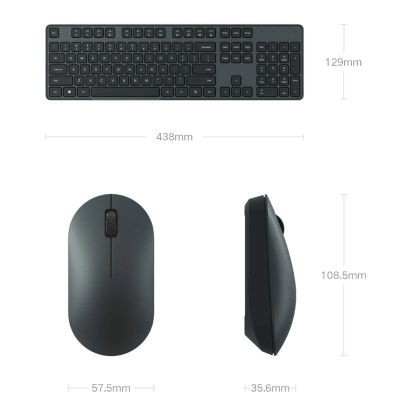 Xiaomi Wireless Keyboard and Mouse Set Combo GEN 2 104 Keys Windows ...