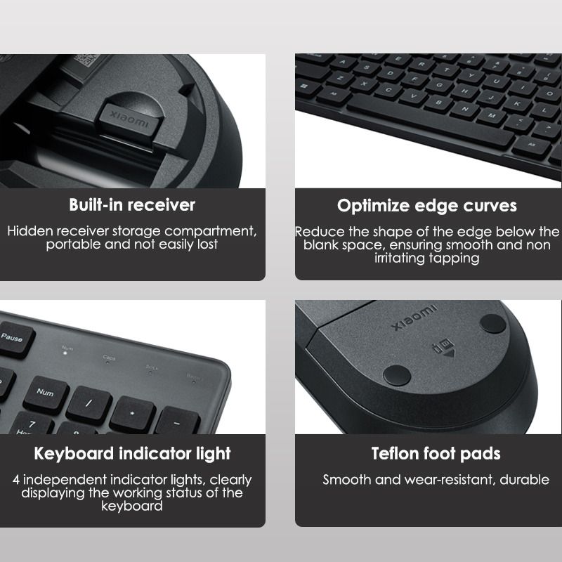 Xiaomi Wireless Keyboard and Mouse Set Combo GEN 2 104 Keys Windows ...