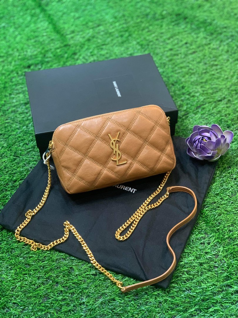 YSL Sling Quilted Caramel GHW on Carousell