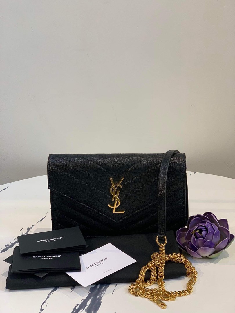 YSL WOC Black GHW BN, Luxury, Bags & Wallets on Carousell