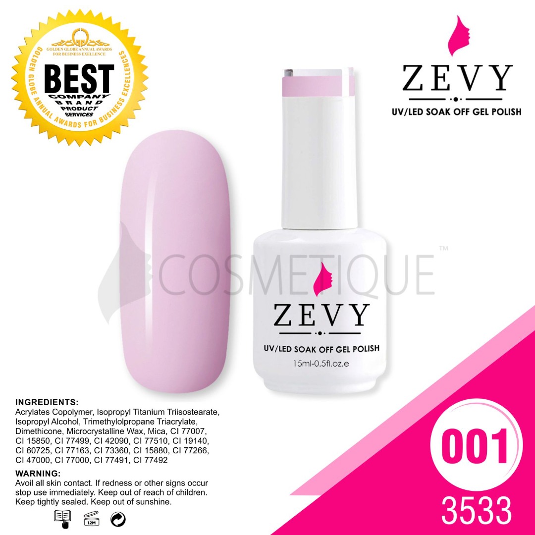 ZEVY NAIL GEL POLISH 001 15ML, Beauty & Personal Care, Hands & Nails on ...