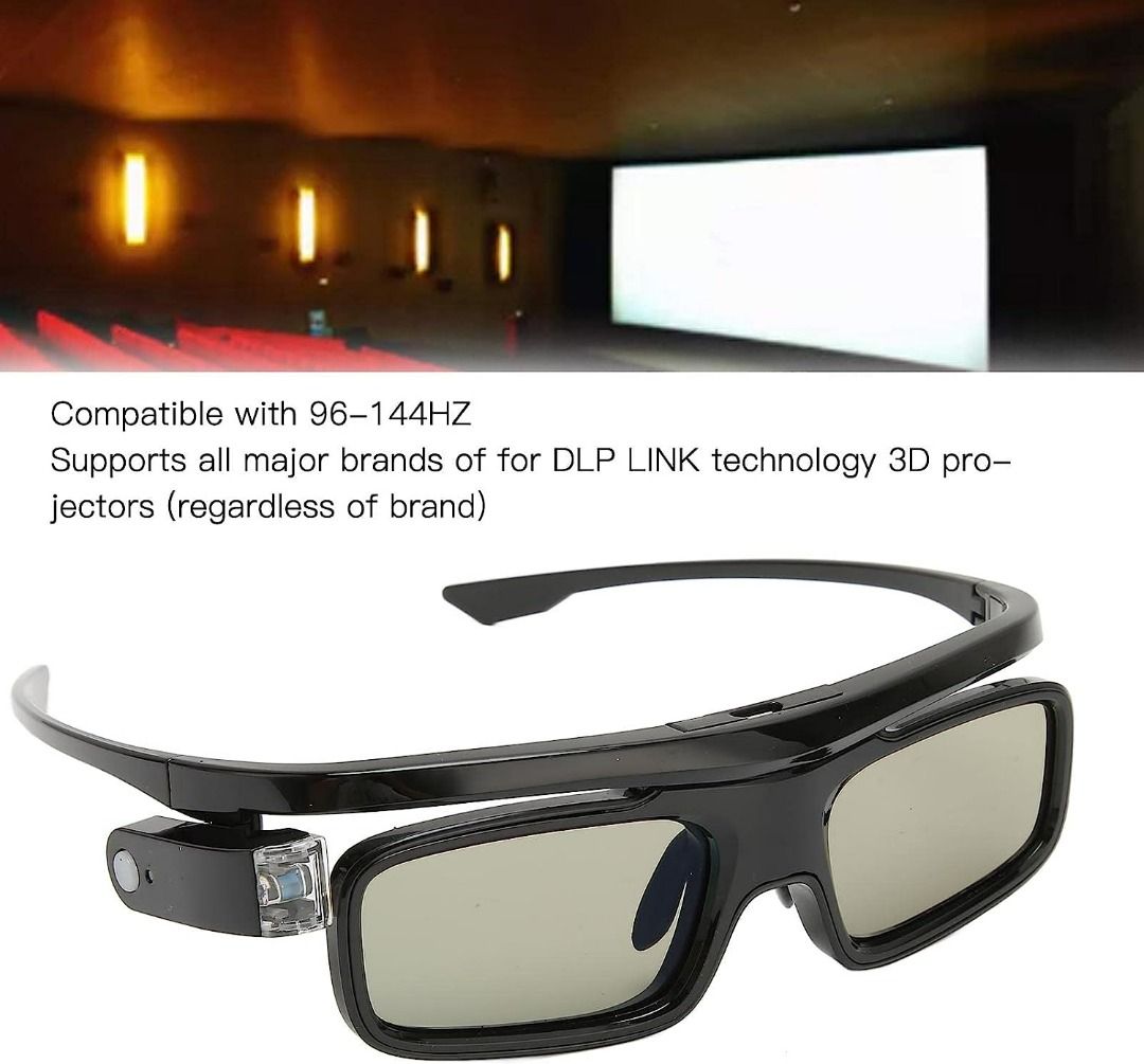 1572) 3D GLASSES, ACTIVE SHUTTER 3D DLP LINK 3D RECHARGEABLE GLASSES ...