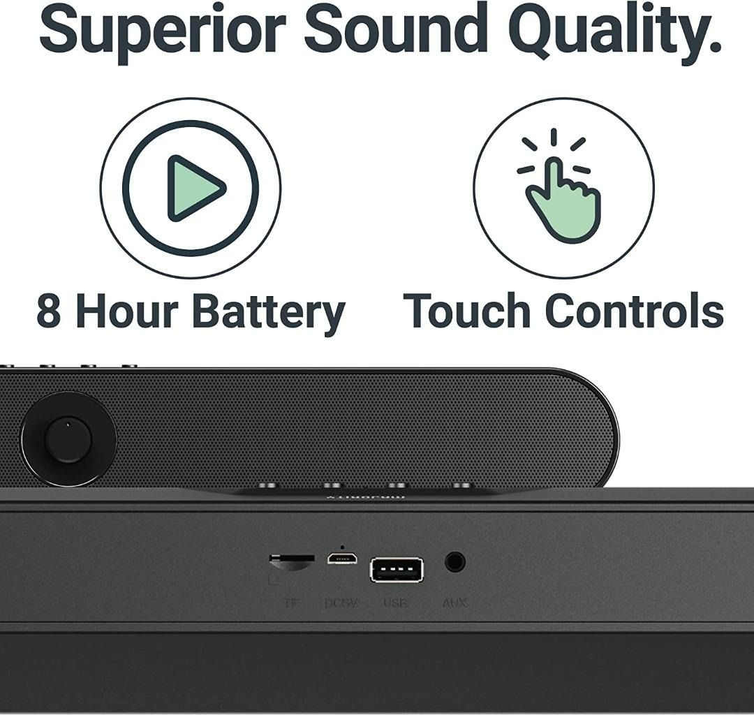 3506) MAJORITY ATLAS PORTABLE BLUETOOTH PC SOUNDBAR | 20 WATTS POWERFUL ...