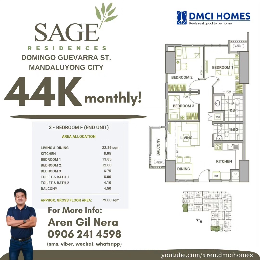 44K Monthly Promo! Sage Residences 3 Bedroom Condo Unit in Mandaluyong ...