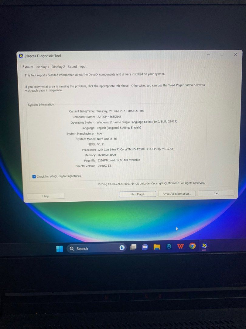 Acer nitro 5 2022, Computers & Tech, Laptops & Notebooks on Carousell