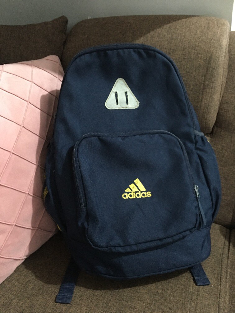 Adidas Backpack Blue Yellow on Carousell