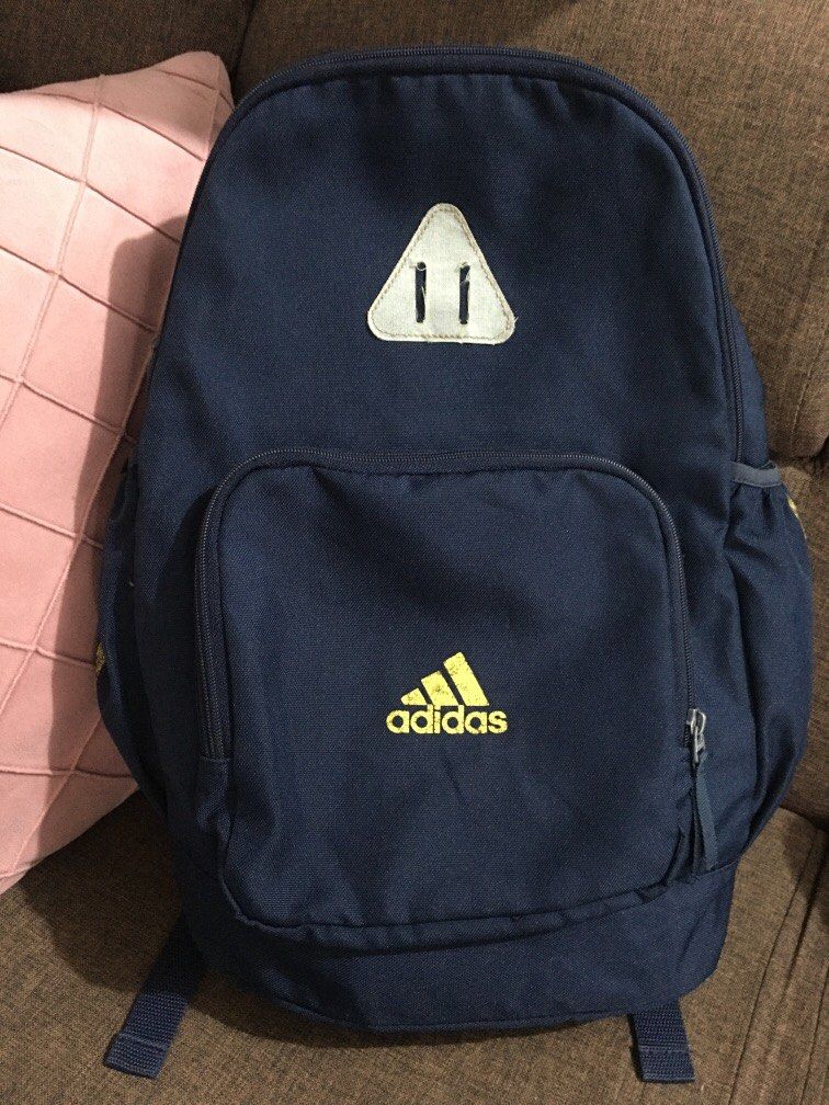 Adidas Backpack Blue Yellow on Carousell