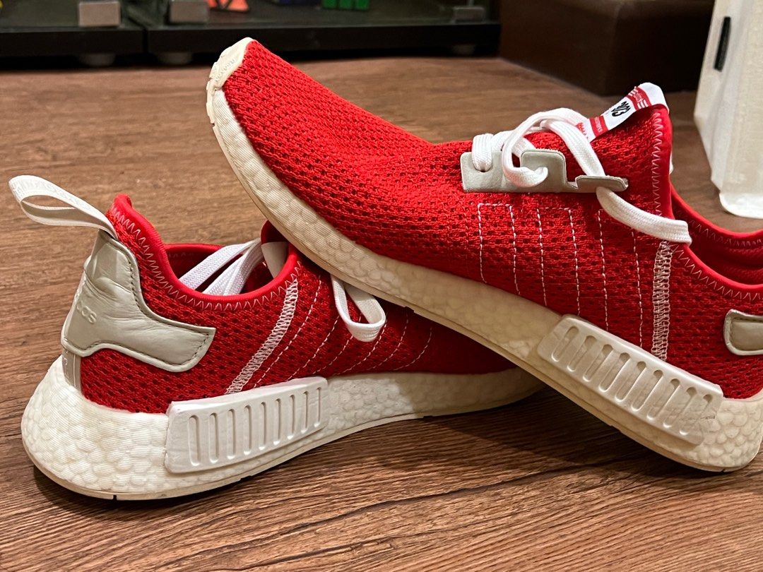 Adidas Red NMDs, Men's Fashion, Footwear, Sneakers on Carousell