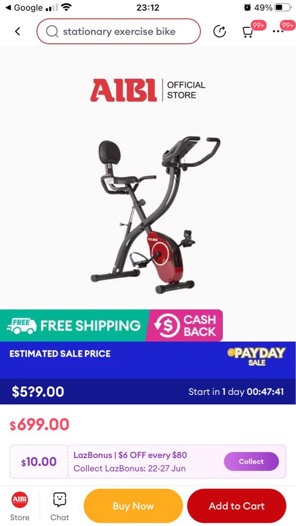 AIBI cycling, Sports Equipment, Exercise & Fitness, Cardio & Fitness ...