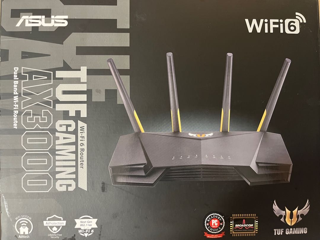 Asus Tuf Gaming AX3000 Wifi 6 Router + Ethernet CAT6 LAN Cable 15M ...