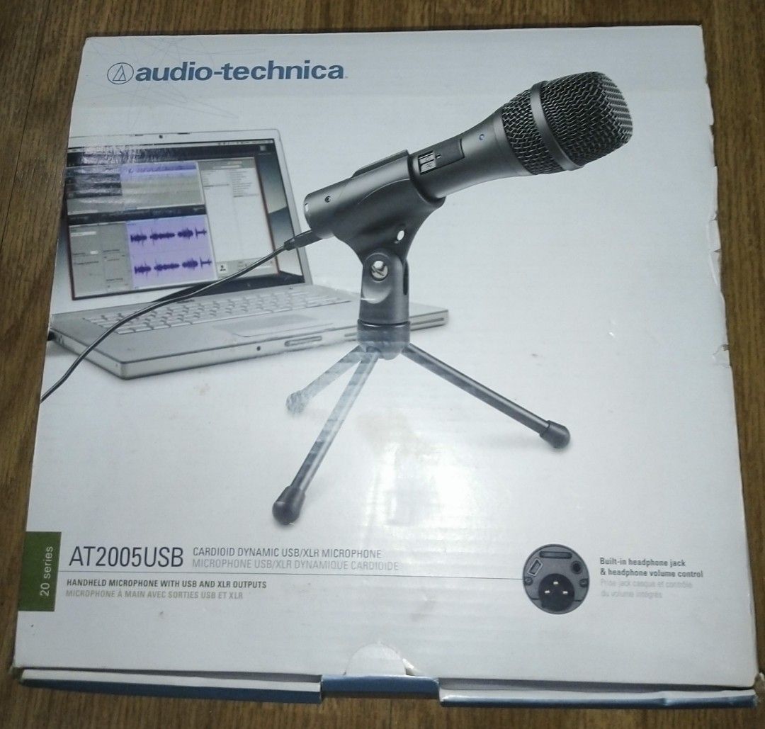 Audio Technica AT2005USB Cardioid Dynamic USB/XLR Microphone, Audio ...