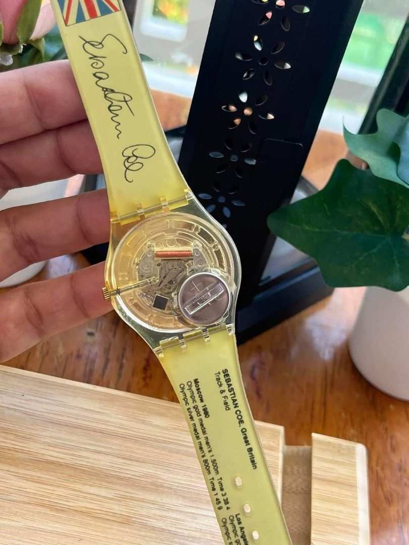 Authentic Pristine Swatch Watch Sebastian Coe' Gz149 - Moscow 80 Los ...