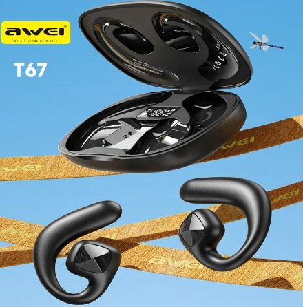 Awei T67 T69 Air Conduction Sports Headset Wireless Bluetooth 5.3 ...