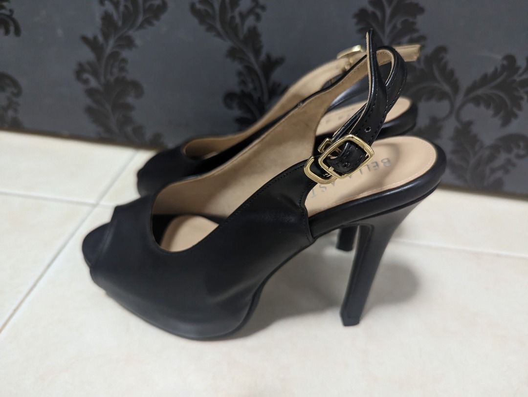 Black 4.5 inch heels, Women's Fashion, Footwear, Heels on Carousell
