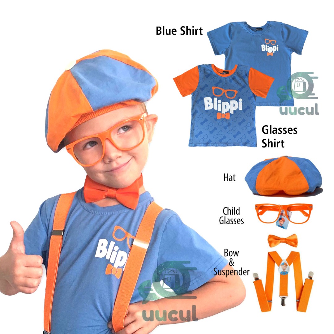 Blippi Tshirt Full Set Costume, Babies & Kids, Babies & Kids Fashion on ...