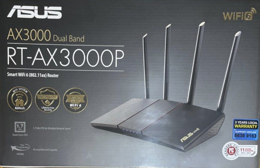 BNIB Asus RT-AX3000P router, Computers & Tech, Parts & Accessories, Networking on Carousell