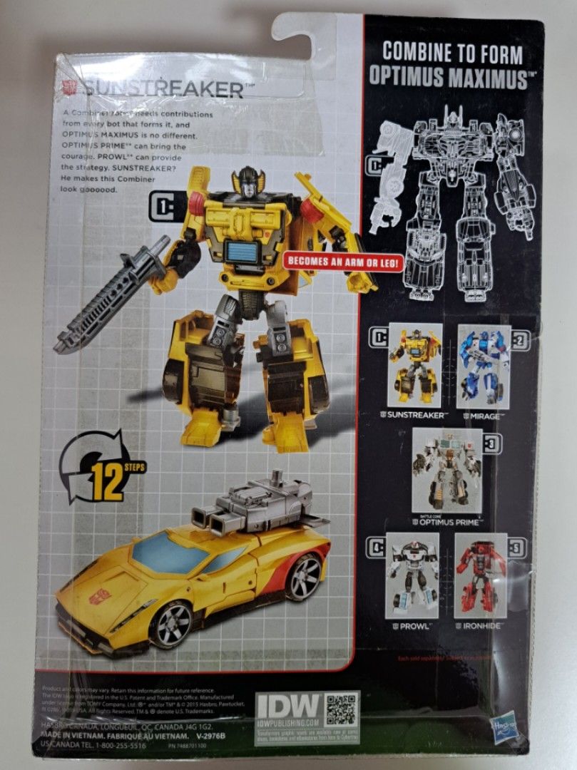 [Brand New] Transformers Combiner Wars Deluxe Sunstreaker, Hobbies ...