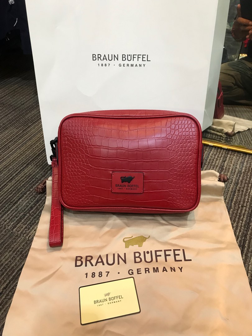 Braun buffel Crocodile Clutch bag, Fesyen Pria, Tas & Dompet , Lainnya ...