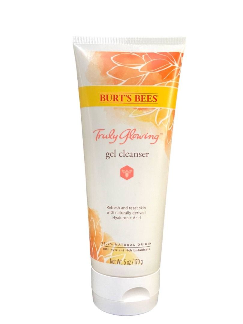 Burt's Bees Truly Glowing Refreshing Gel Facial Cleanser, Daily Face ...