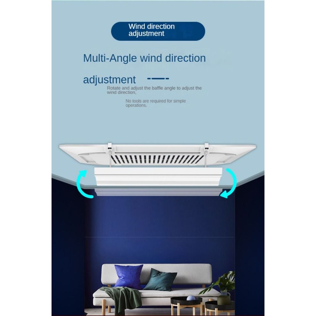Central air conditioner wind baffle ceiling unit deflector to prevent ...