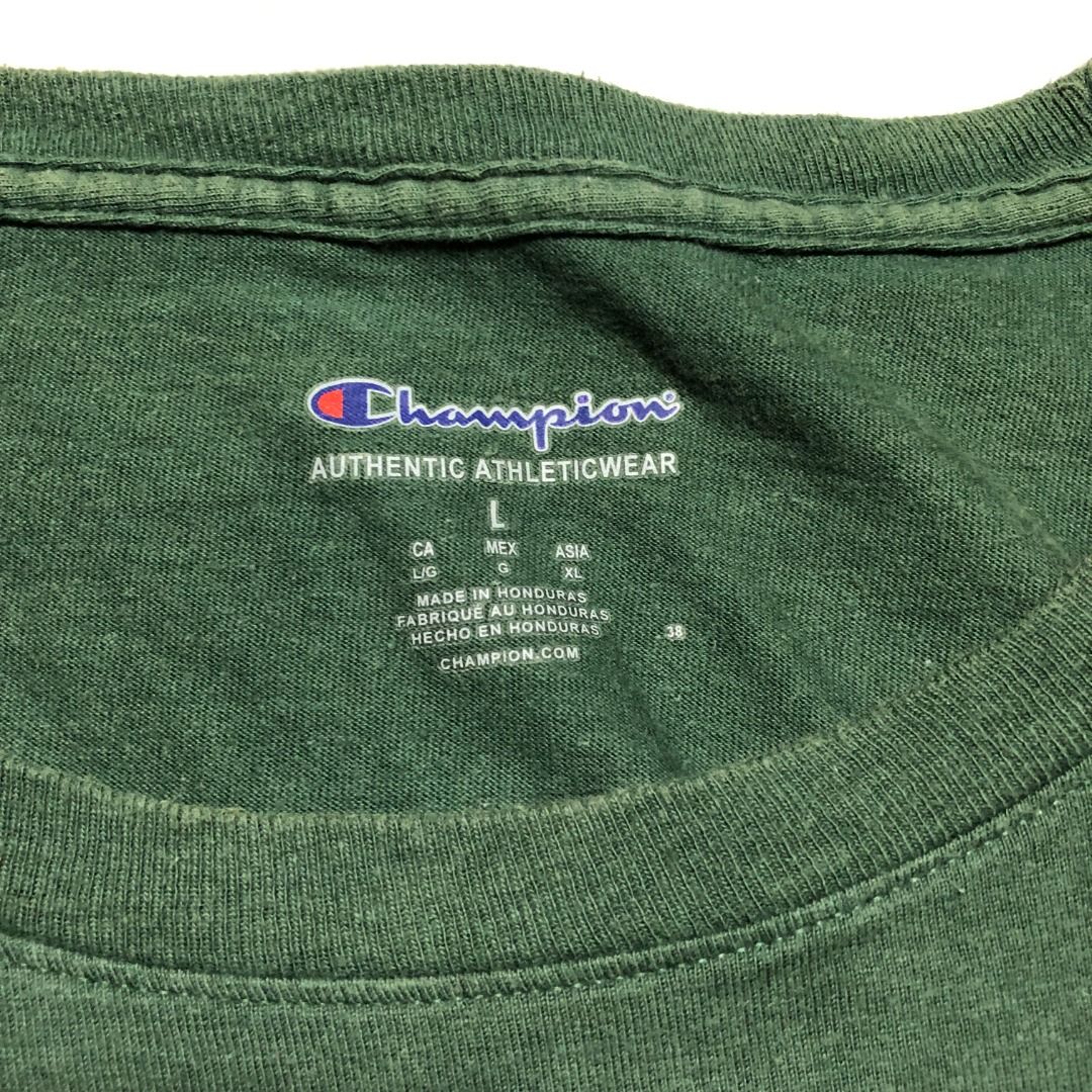 Champion Script T. Shirt - Dark Green, Men's Fashion, Tops & Sets, Tshirts & Polo Shirts on ...