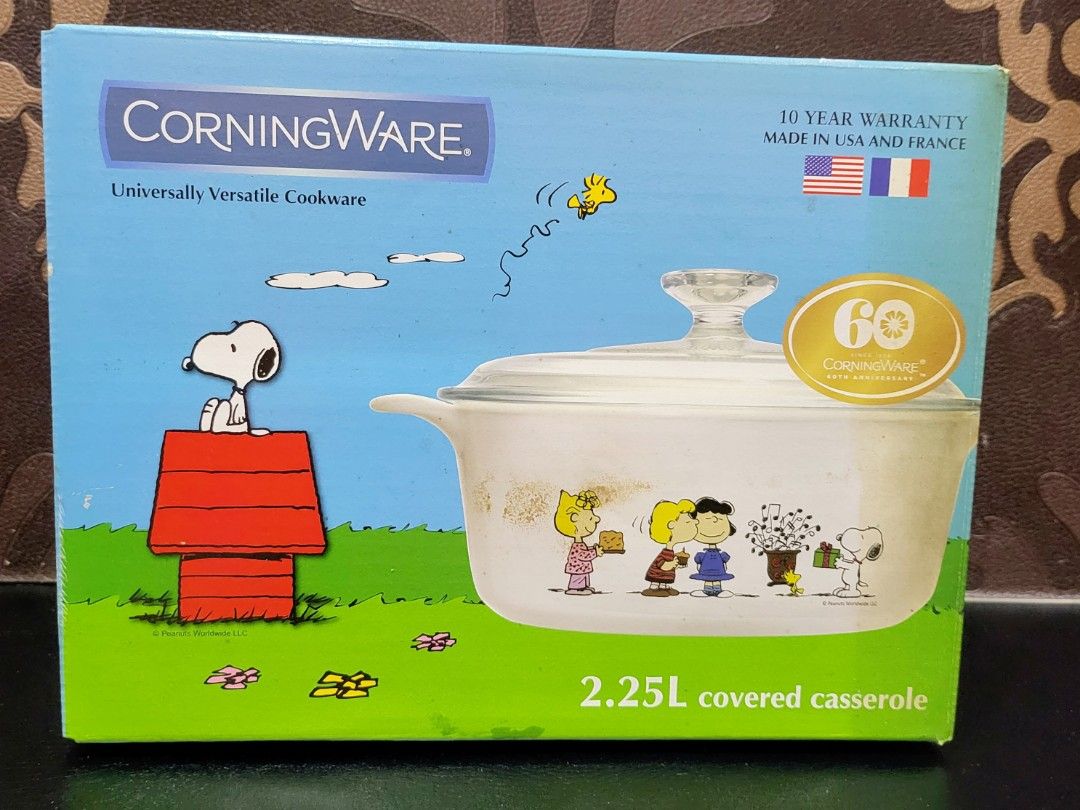 CORNING WARE PEANUTS (2.25L covered casserole), Furniture & Home Living ...