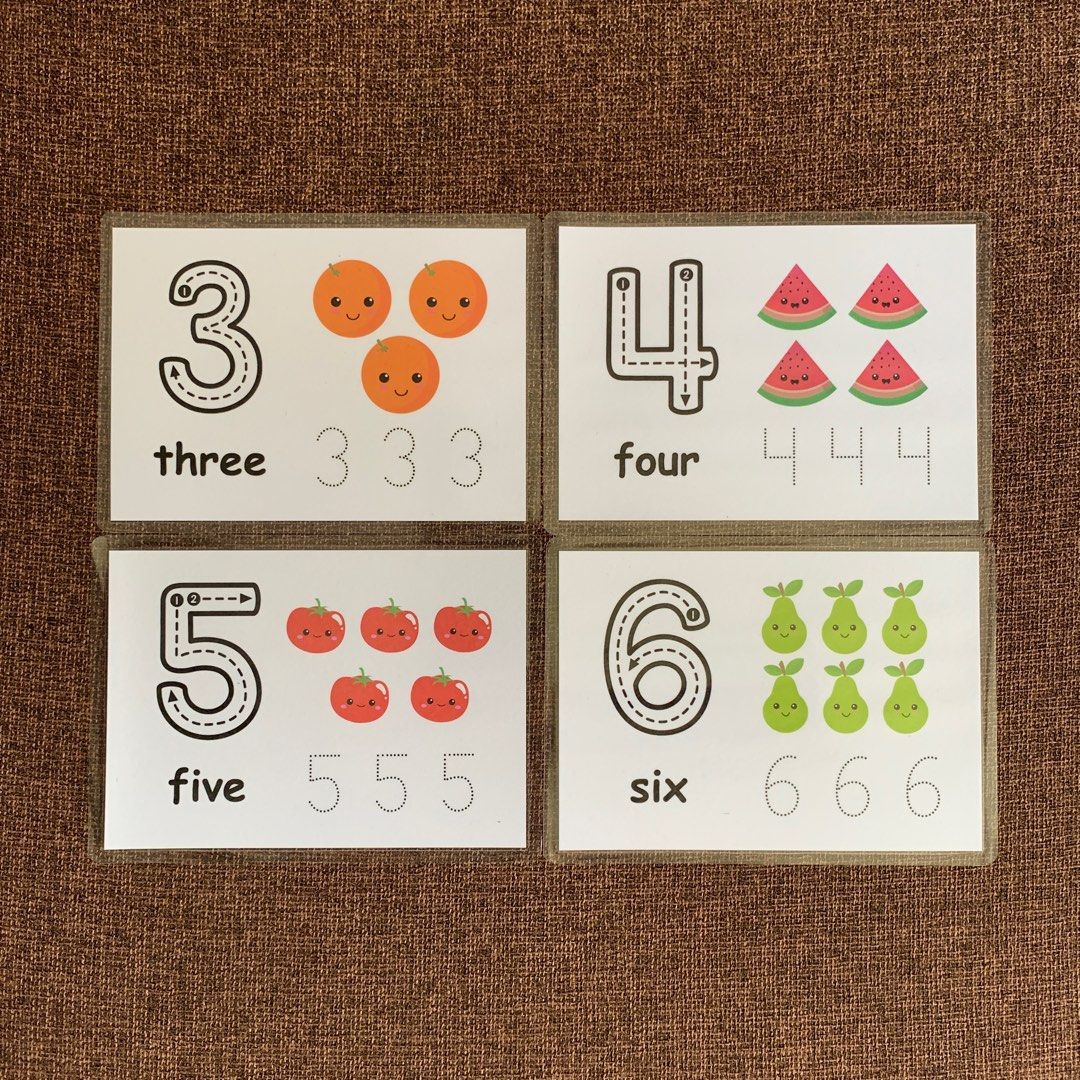 Counting Numbers Tracing 1 to 10 Kids Counting with fruit pictures ...