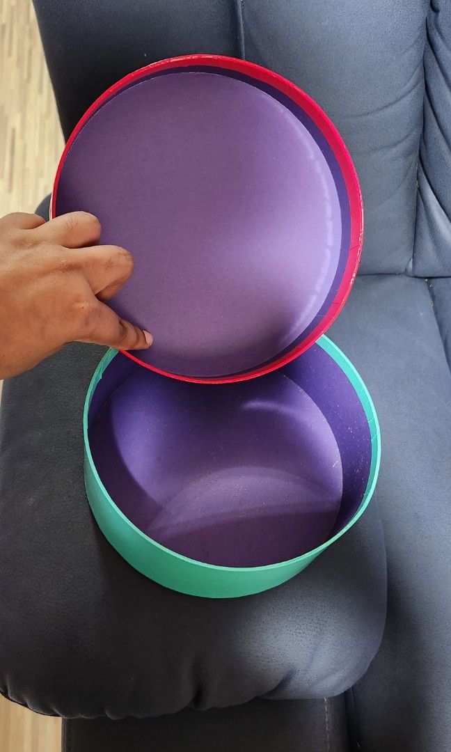 Daiso circular boxes, Furniture & Home Living, Home Improvement ...