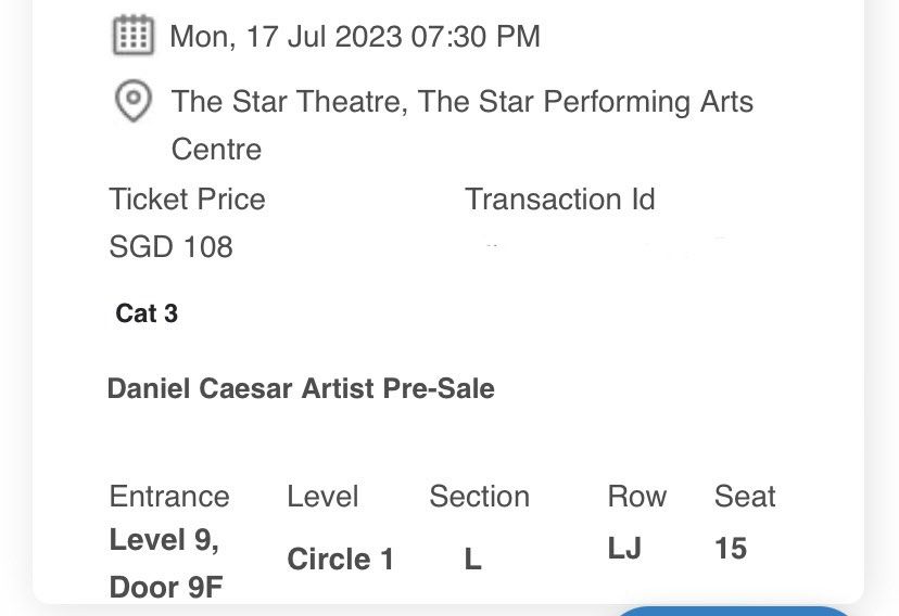 Daniel Caesar Ticket, Tickets & Vouchers, Event Tickets on Carousell
