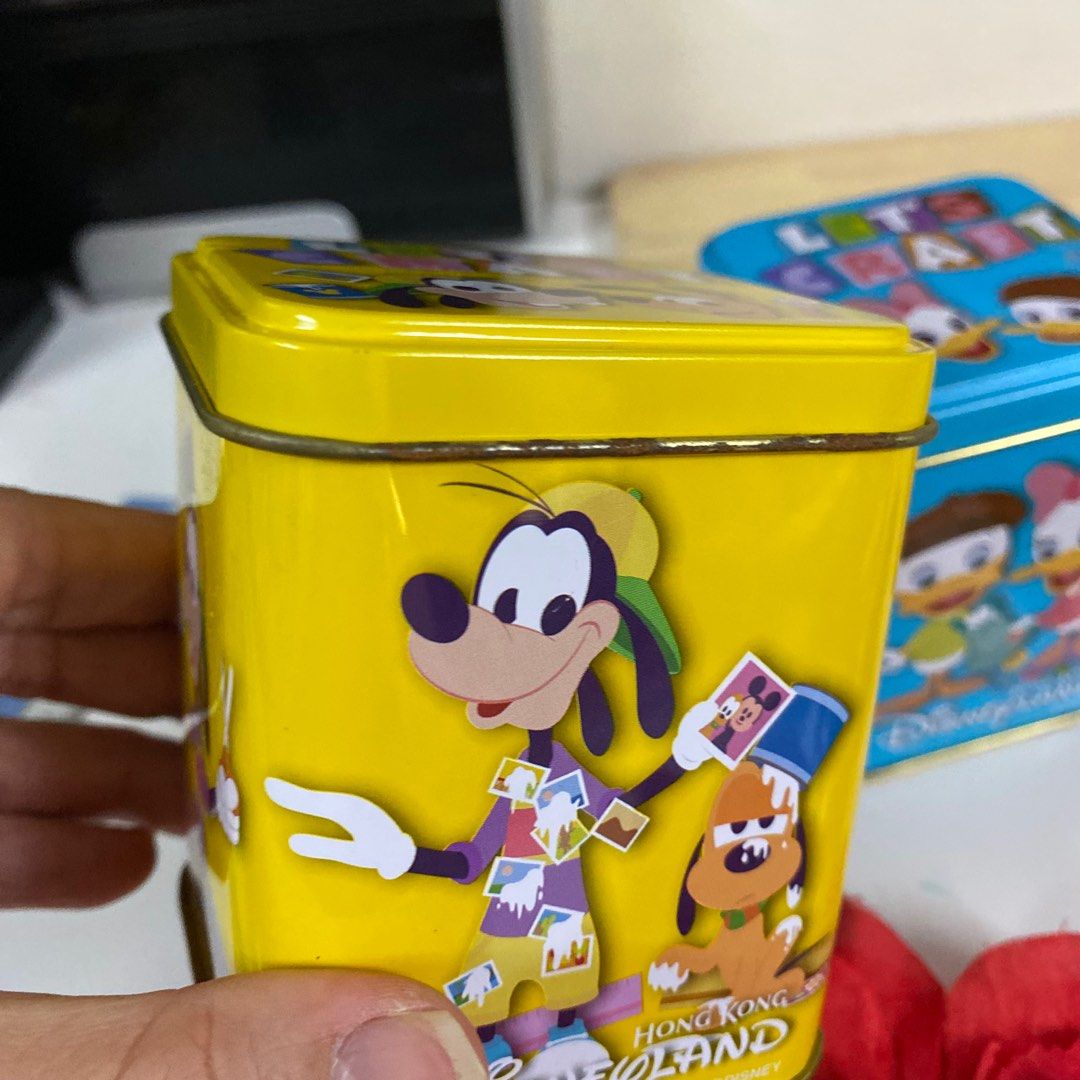 Defect HONG KONG DISNEYLAND Metal box_ Disney Mickey metal box _Disney ...
